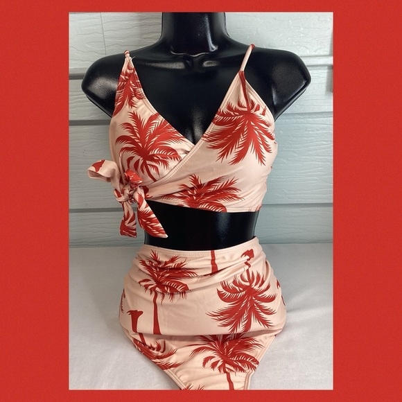 Swim | Peach And Pink Two Piece Swimsuit 4 | Poshmark